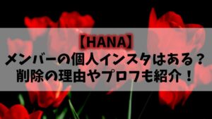 【HANA】メンバーのインスタ個人アカウントはある？1分でわかるプロフィール付きで紹介！ - rei-daily