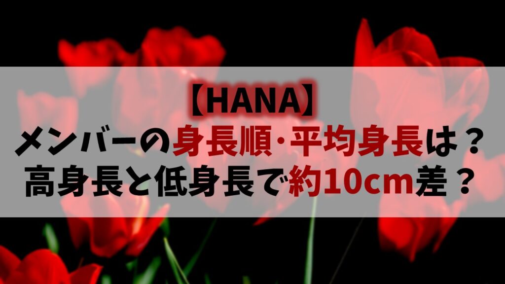 HANA(ノノガ)メンバーの身長順・平均身長！高身長と低身長で10cmの差あり？ - rei-daily